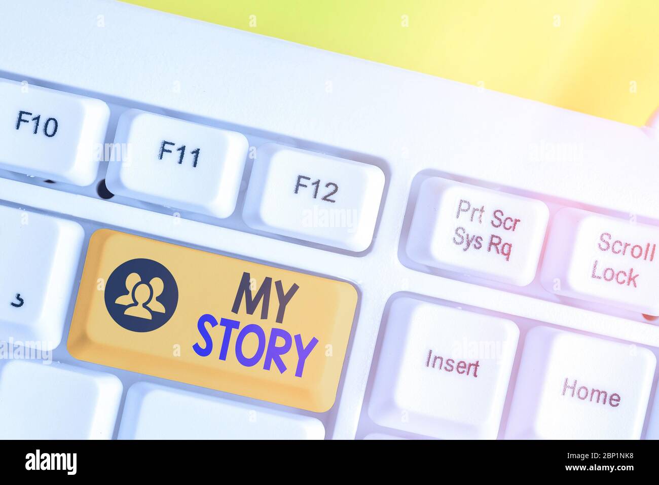 Writing note showing My Story. Business concept for your past life ...