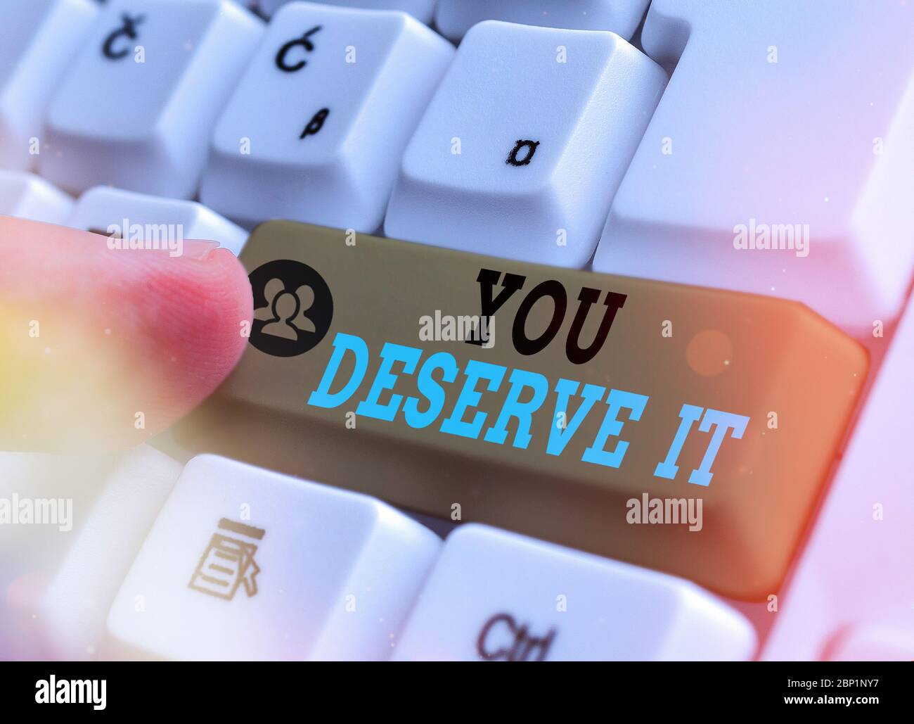 Writing note showing You Deserve It. Business concept for should have ...