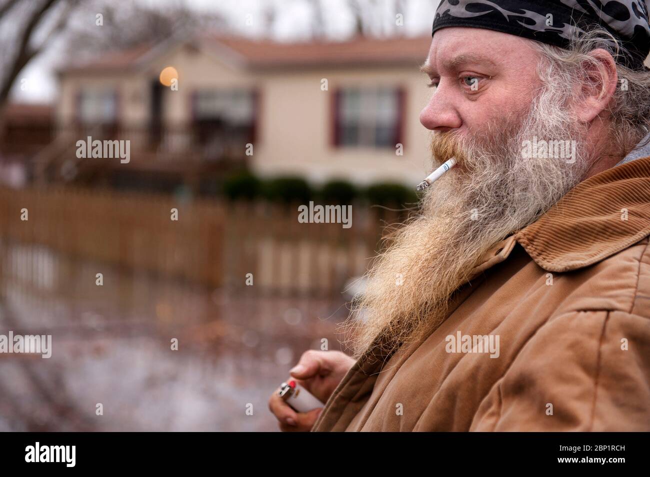 2016 flooding in High Ridge, Missouri USA along the Big River ...