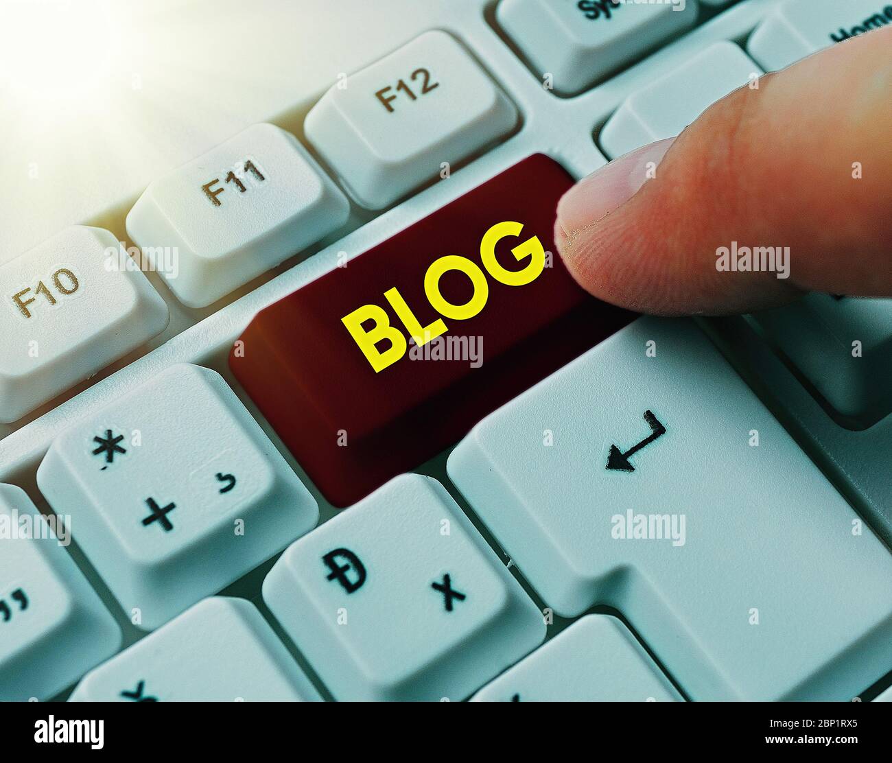 Word writing text Blog. Business photo showcasing regularly updated website web page run by ...