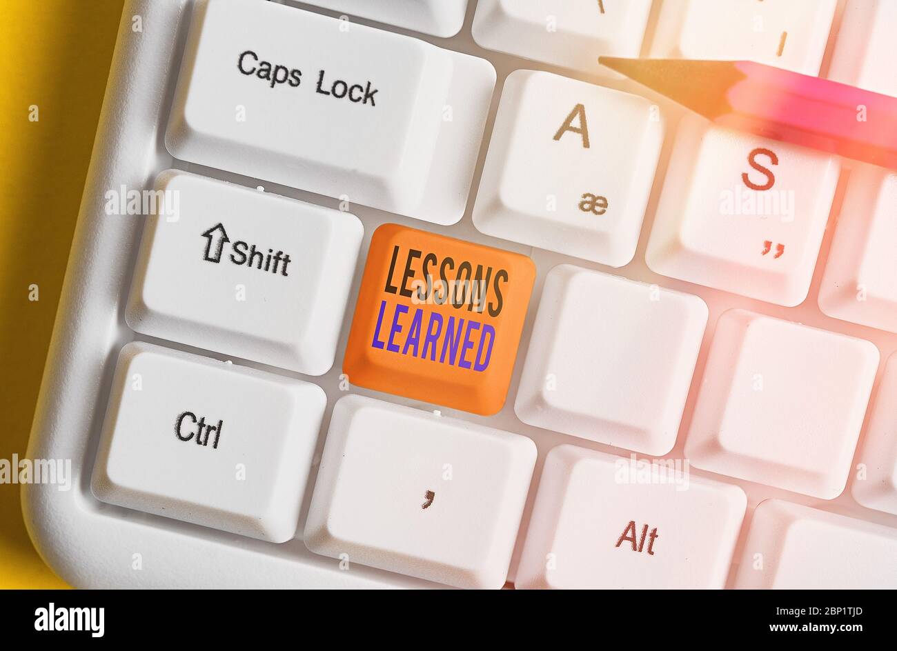 Conceptual hand writing showing Lessons Learned. Concept meaning experiences distilled project ...