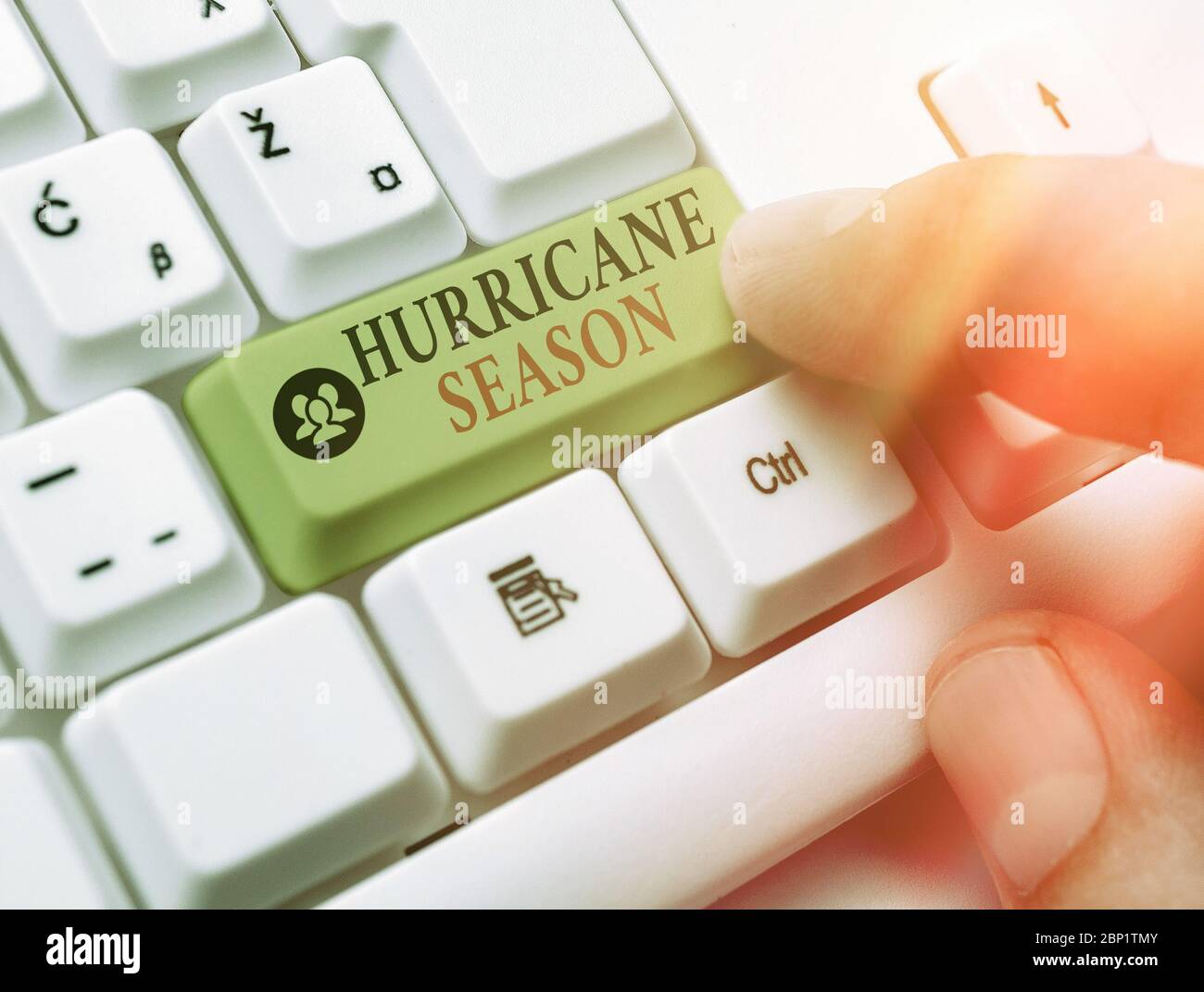 Handwriting text writing Hurricane Season. Conceptual photo time when ...