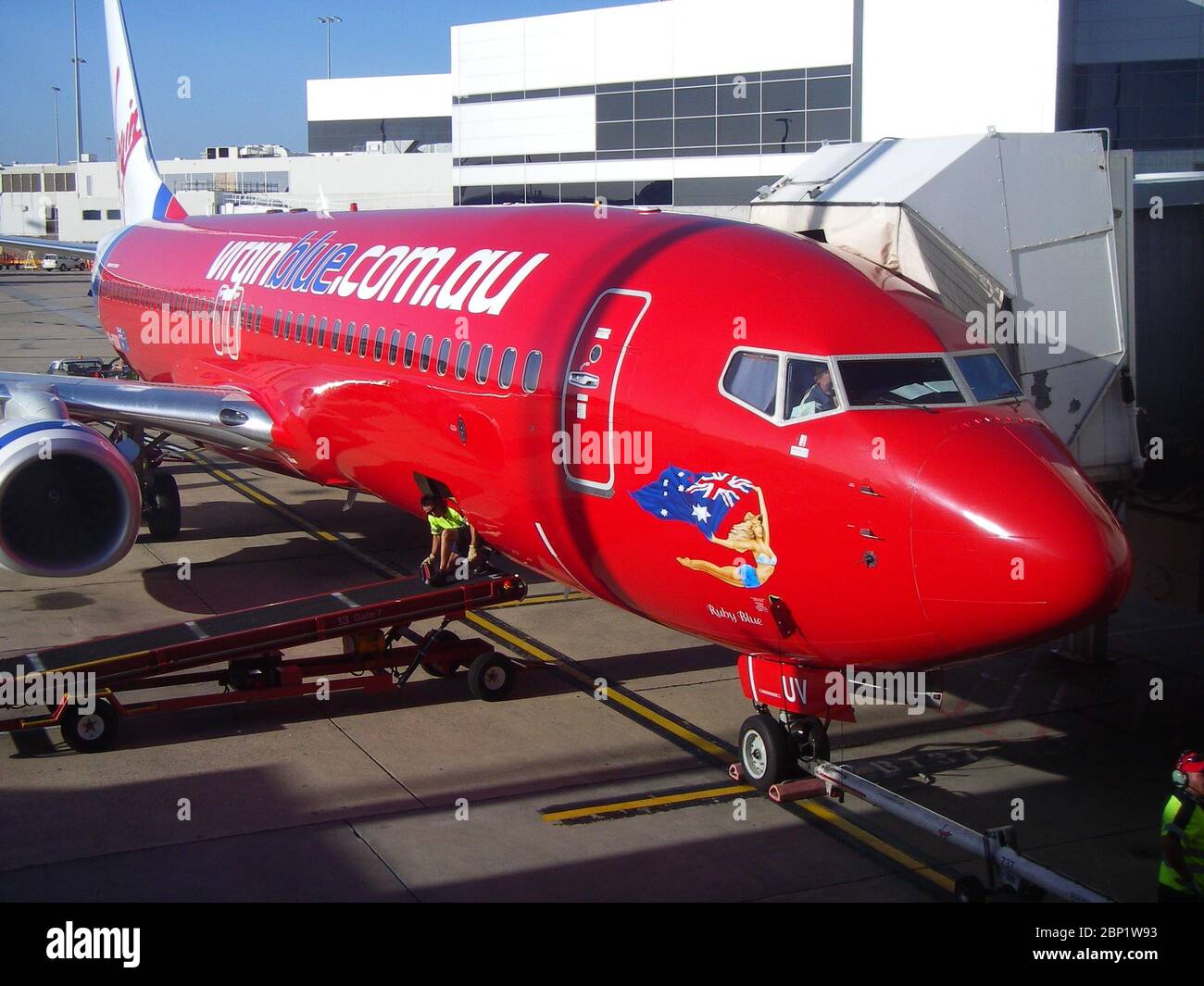 Virgin Blue 737 Stock Photo - Alamy
