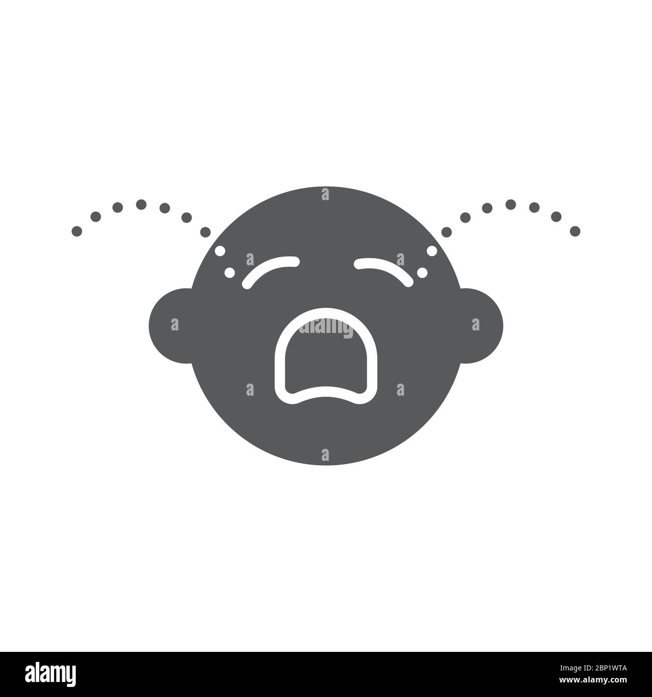 Crying baby vector icon symbol isolated on white background Stock ...