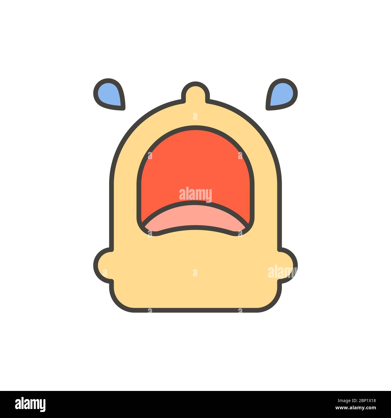 Crying baby vector icon symbol isolated on white background Stock ...