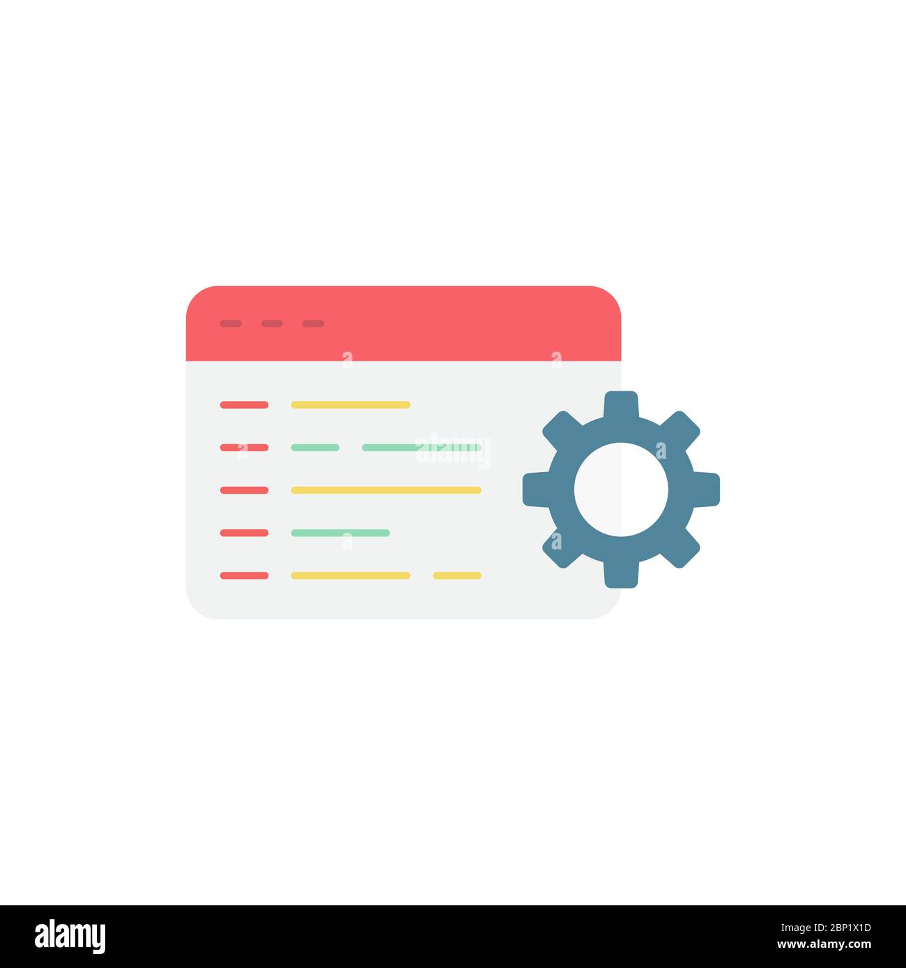 Custom Coding Symbol Programming Vector Icon Isolated On White