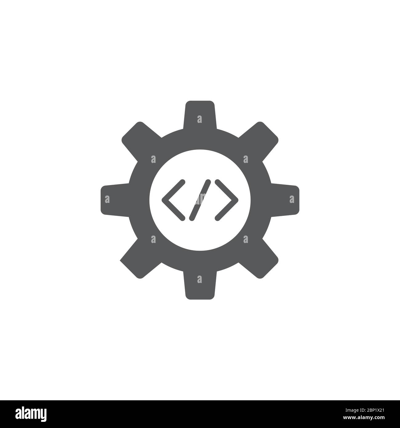 Custom Coding Symbol Programming Vector Icon Isolated On White
