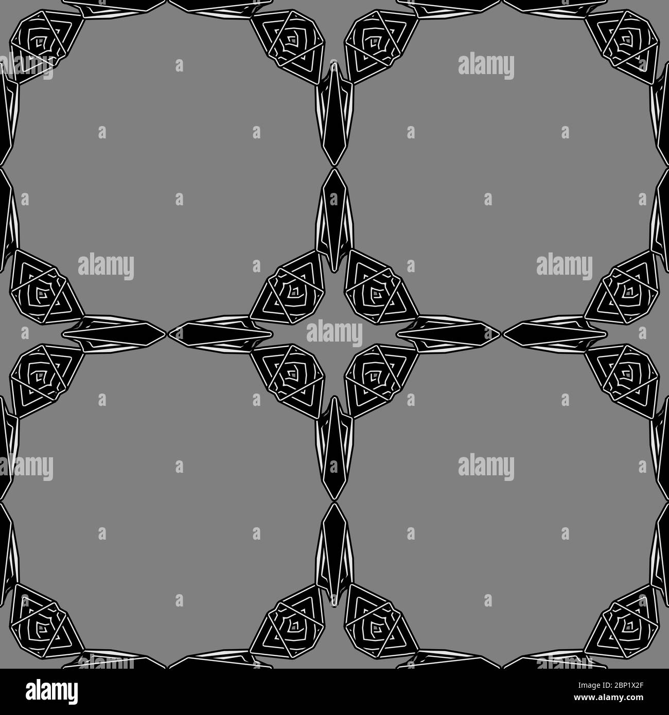 abstract gothic tribal celtic or viking seamless pattern on grey ...