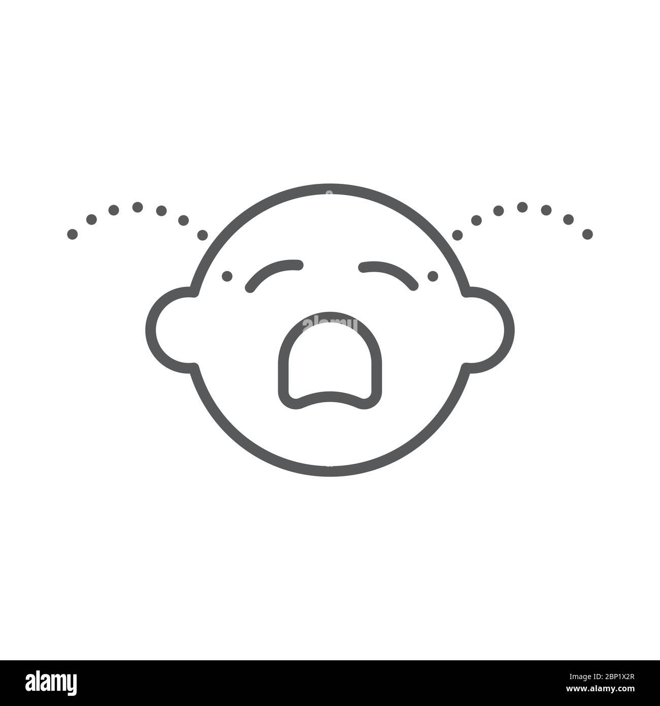 Crying baby vector icon symbol isolated on white background Stock ...