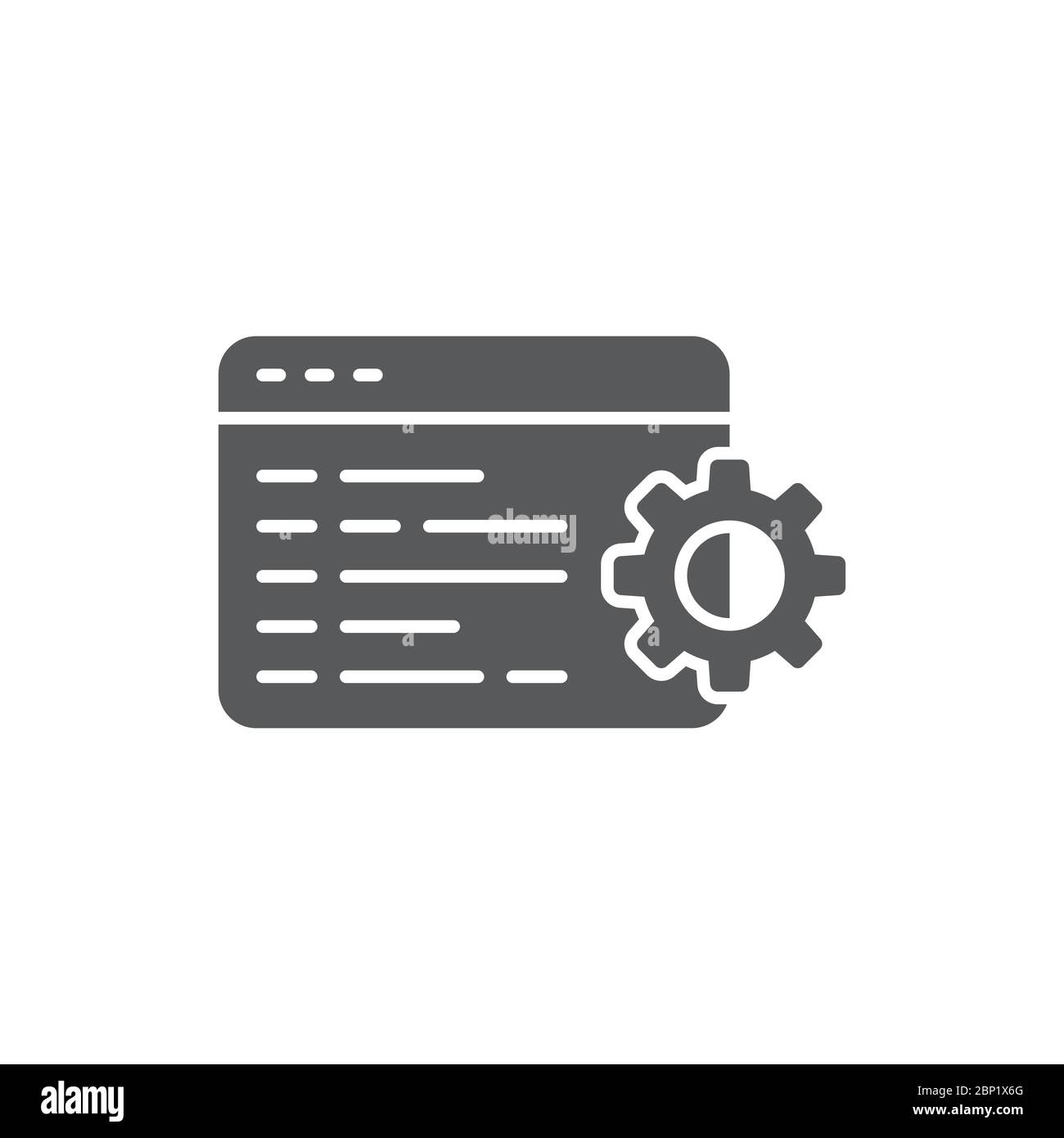 Custom Coding Symbol Programming Vector Icon Isolated On White