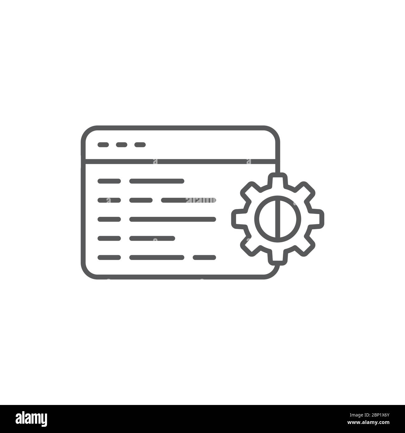 Custom Coding Symbol Programming Vector Icon Isolated On White Background Stock Vector Image