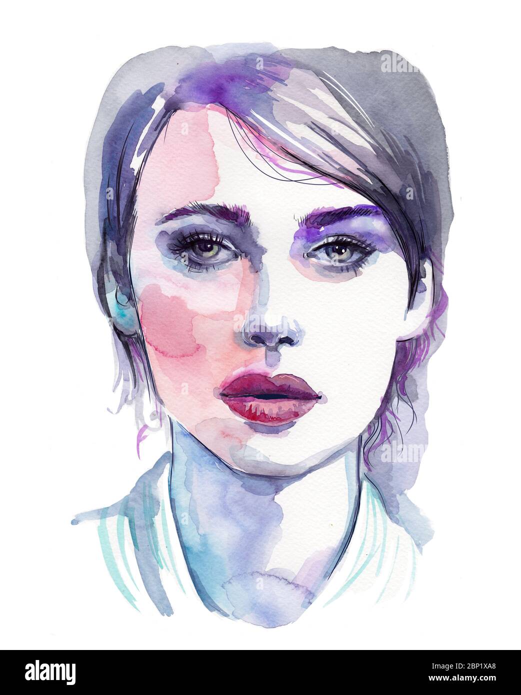 Emotional woman portrait Cut Out Stock Images & Pictures - Alamy