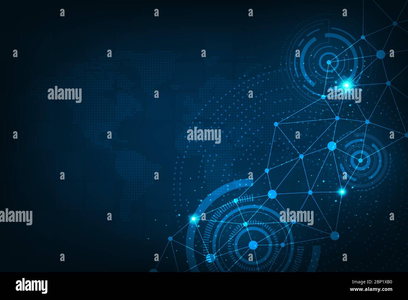 Vector background technology in the concept of data network Stock ...
