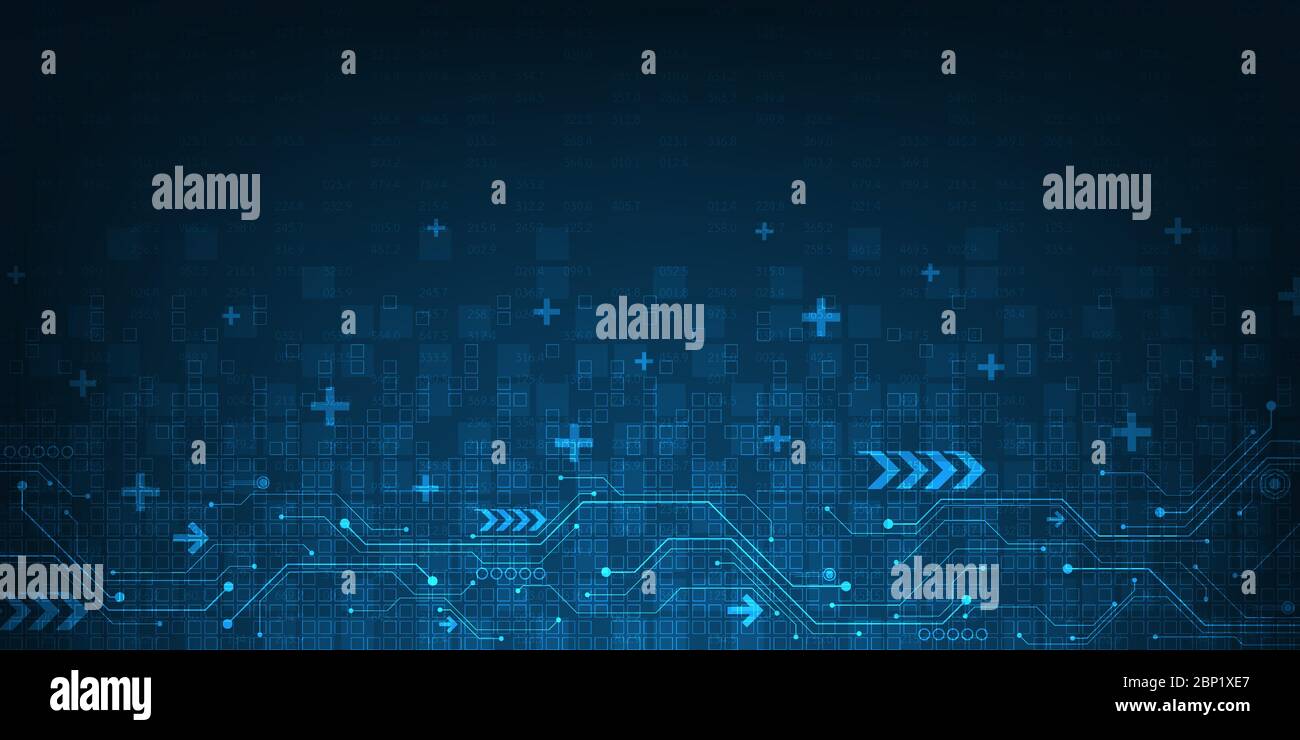 Vector abstract background technology in the concept of digital Stock ...