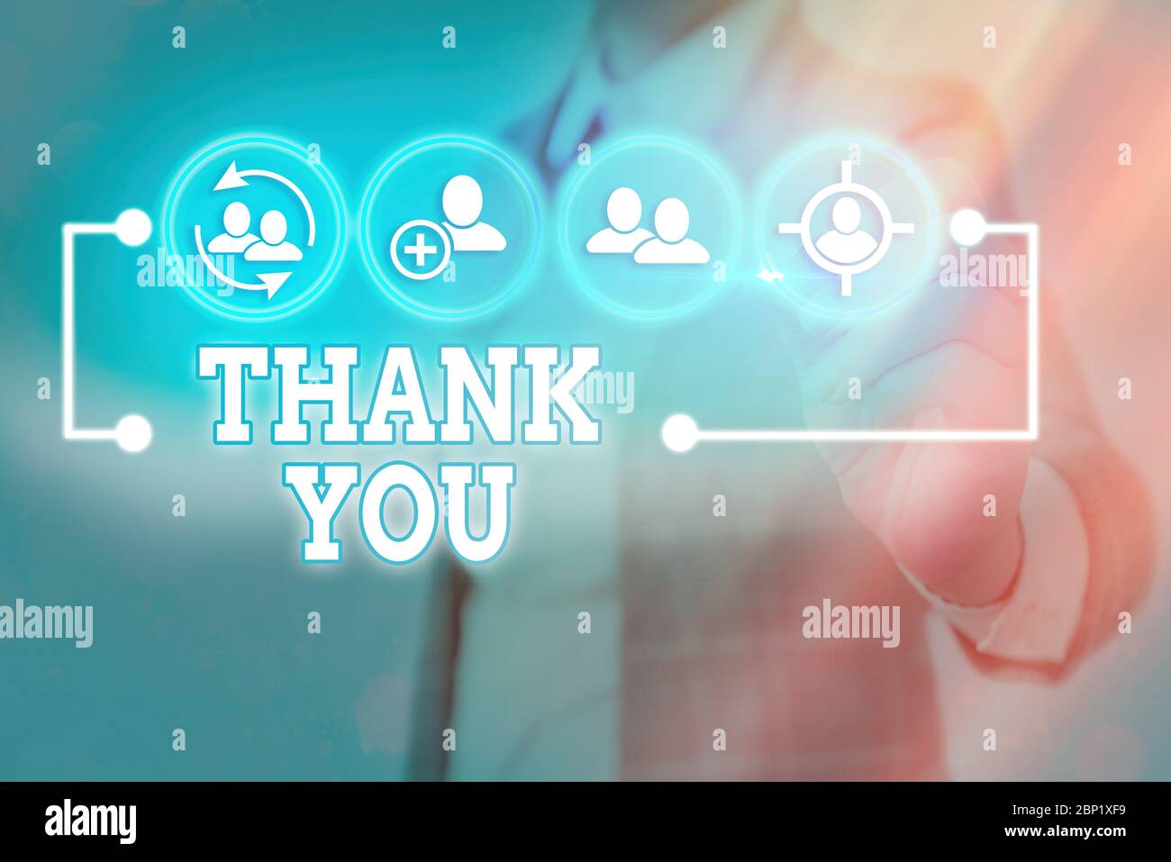 Writing note showing Thank You. Business concept for polite expression ...
