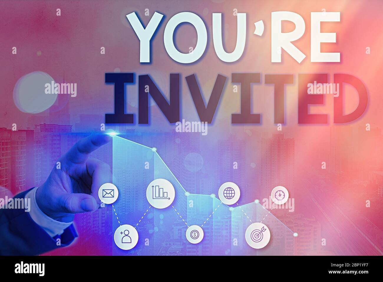 Writing note showing You Re Invited. Business concept for make a polite ...