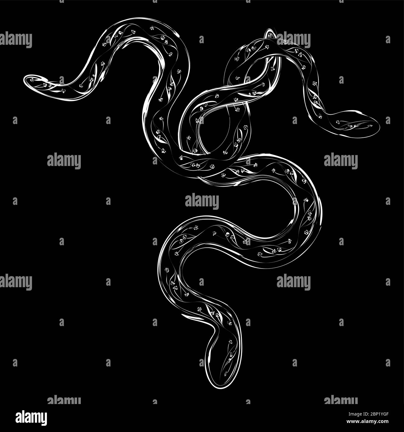 Two entwined snakes Stock Vector Images - Alamy