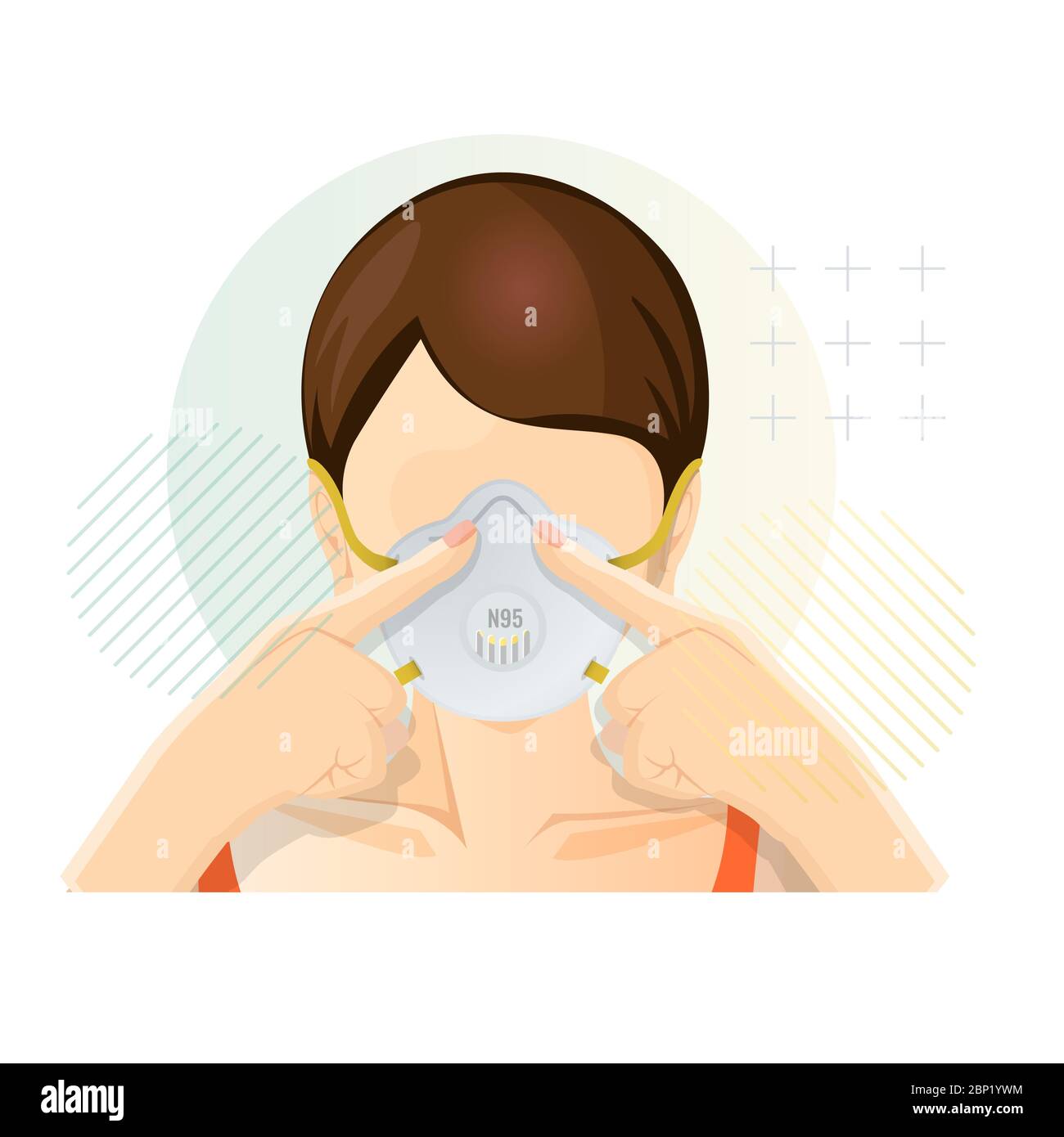 Facemask outdoors Stock Vector Images - Alamy