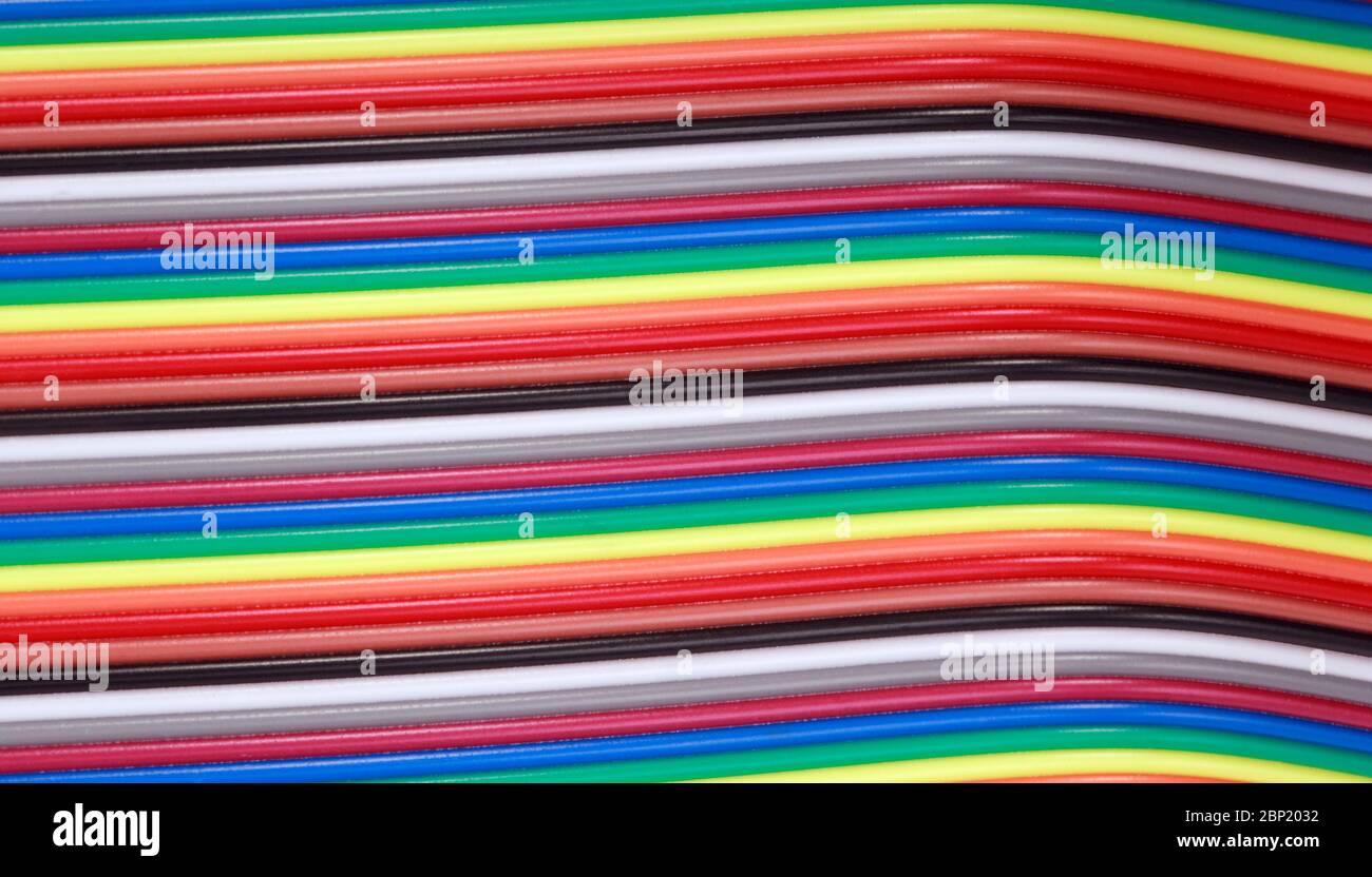 many wire ribbon cable Stock Photo - Alamy