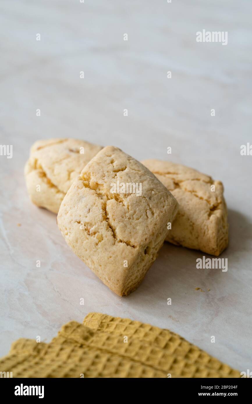 Homemade Moroccan Festive Ghriba Bahla Cookies Biscuits. Traditional ...