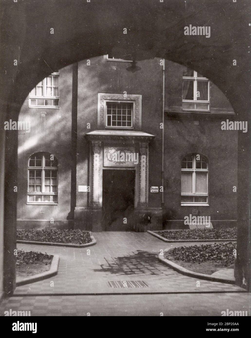 Entrance to the secret propaganda center of the KPD Heinrich Hoffmann ...