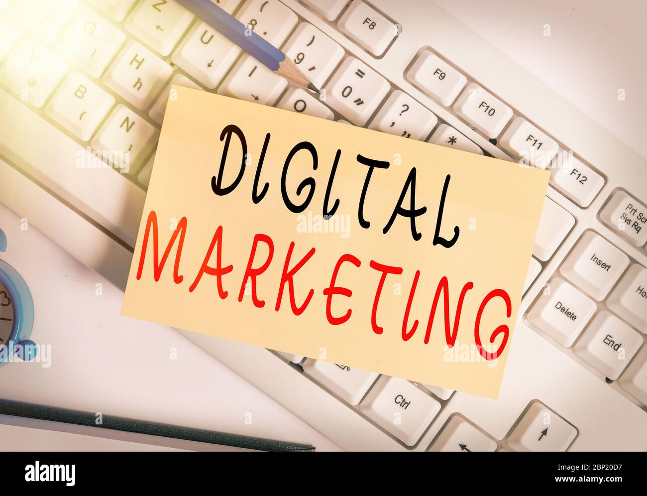 Writing note showing Digital Marketing. Business concept for market ...