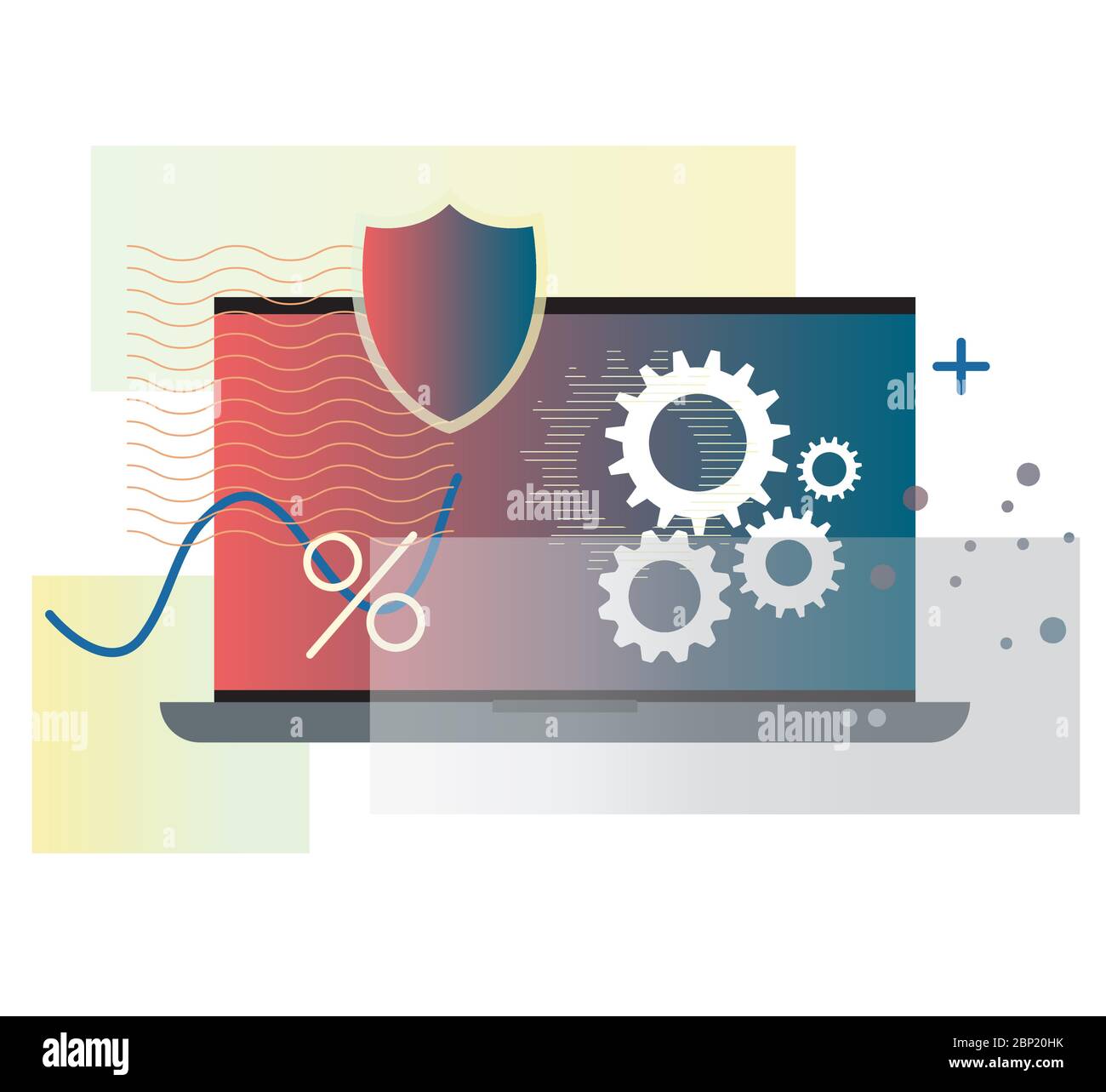 Remote Working- Secure Access - Illustration as EPS 10 File Stock ...