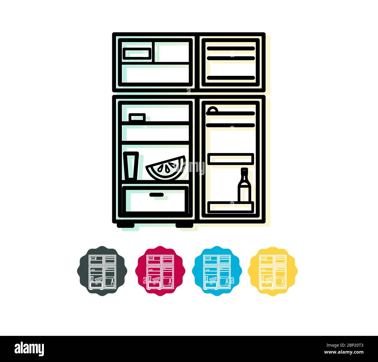 Empty fridge open door hi-res stock photography and images - Alamy