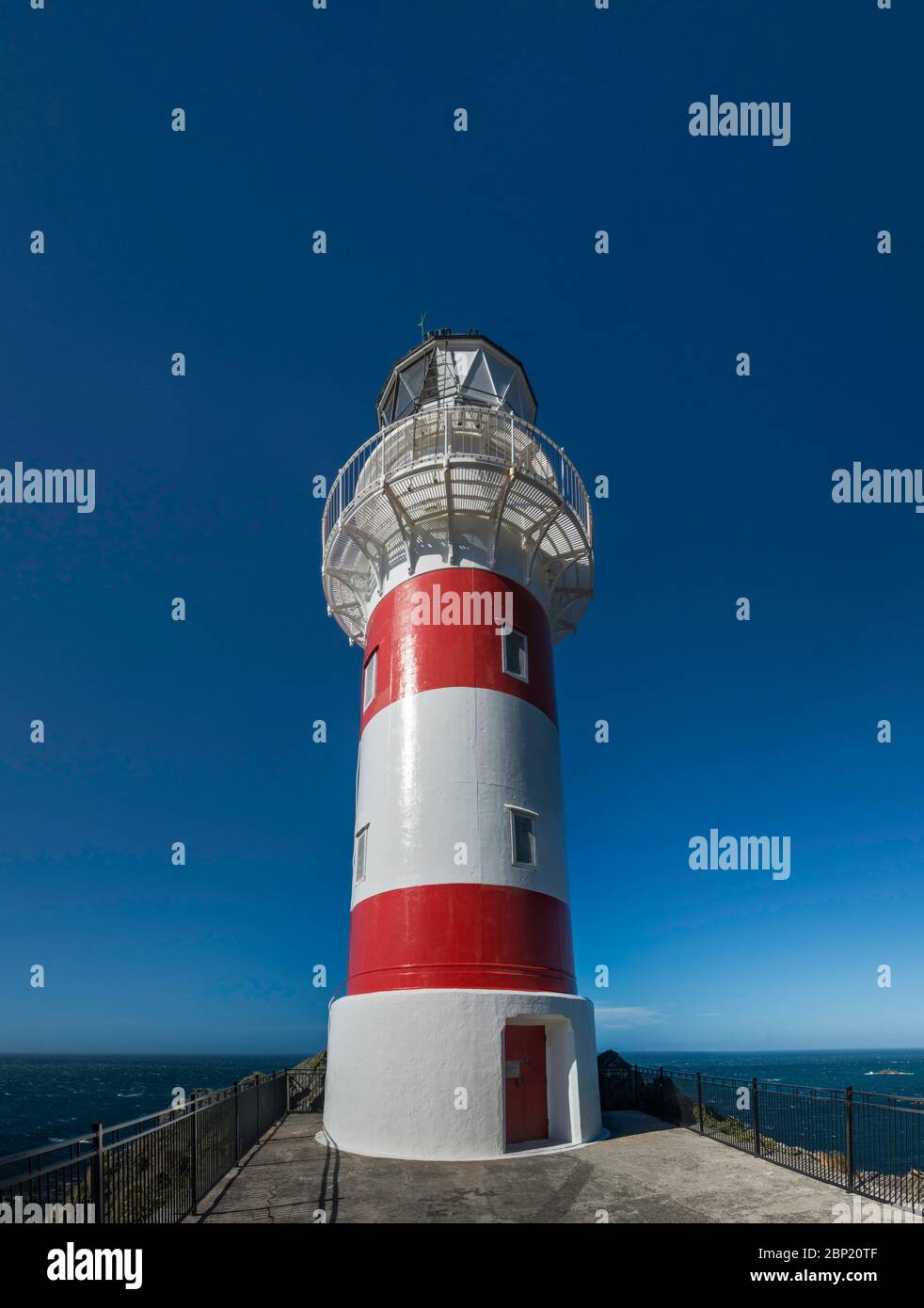 Cape Palliser Lighthouse, over Kirikiri Bay, South Wairarapa Coast ...