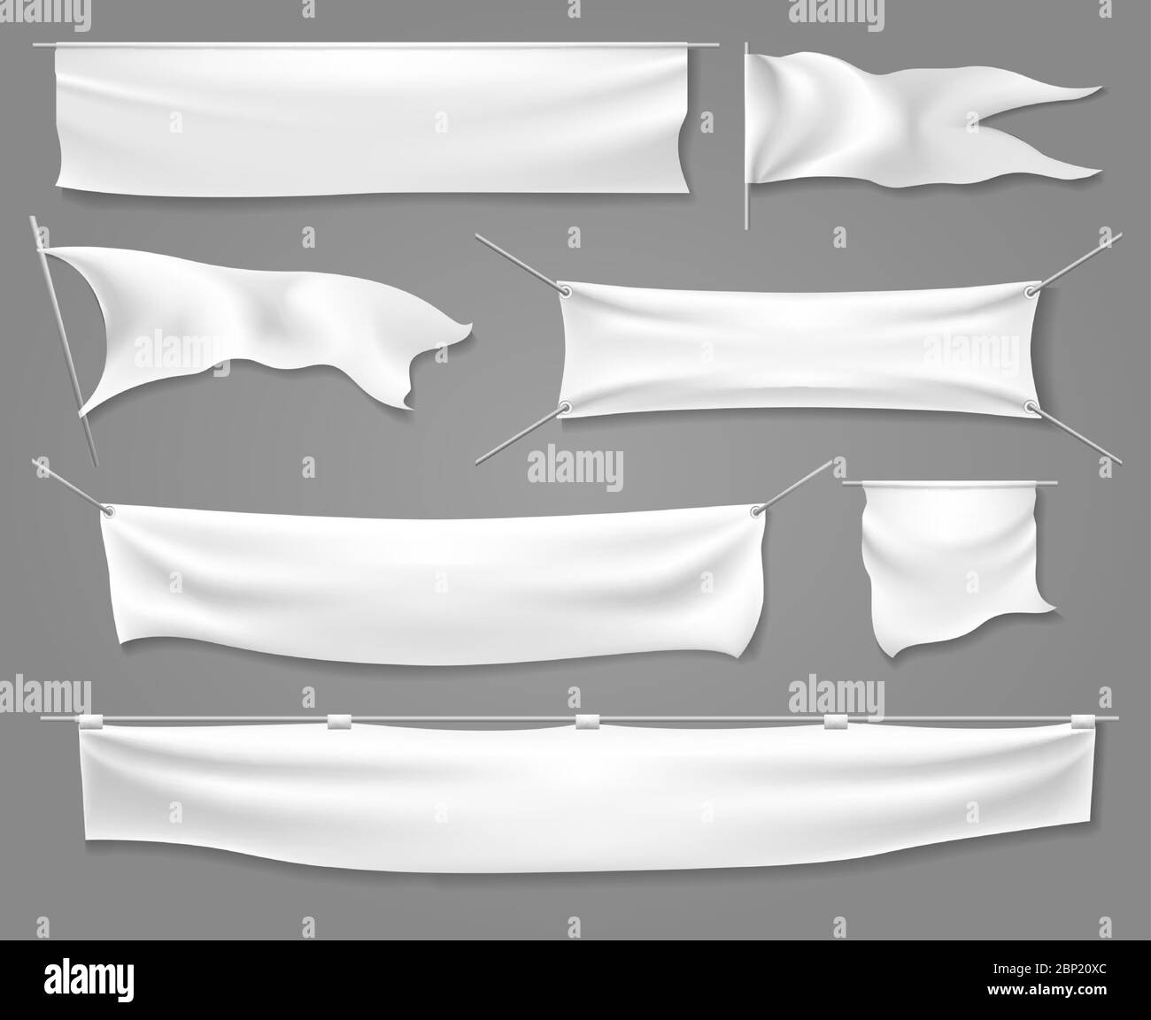 White textile banners and flags Stock Vector Image & Art - Alamy