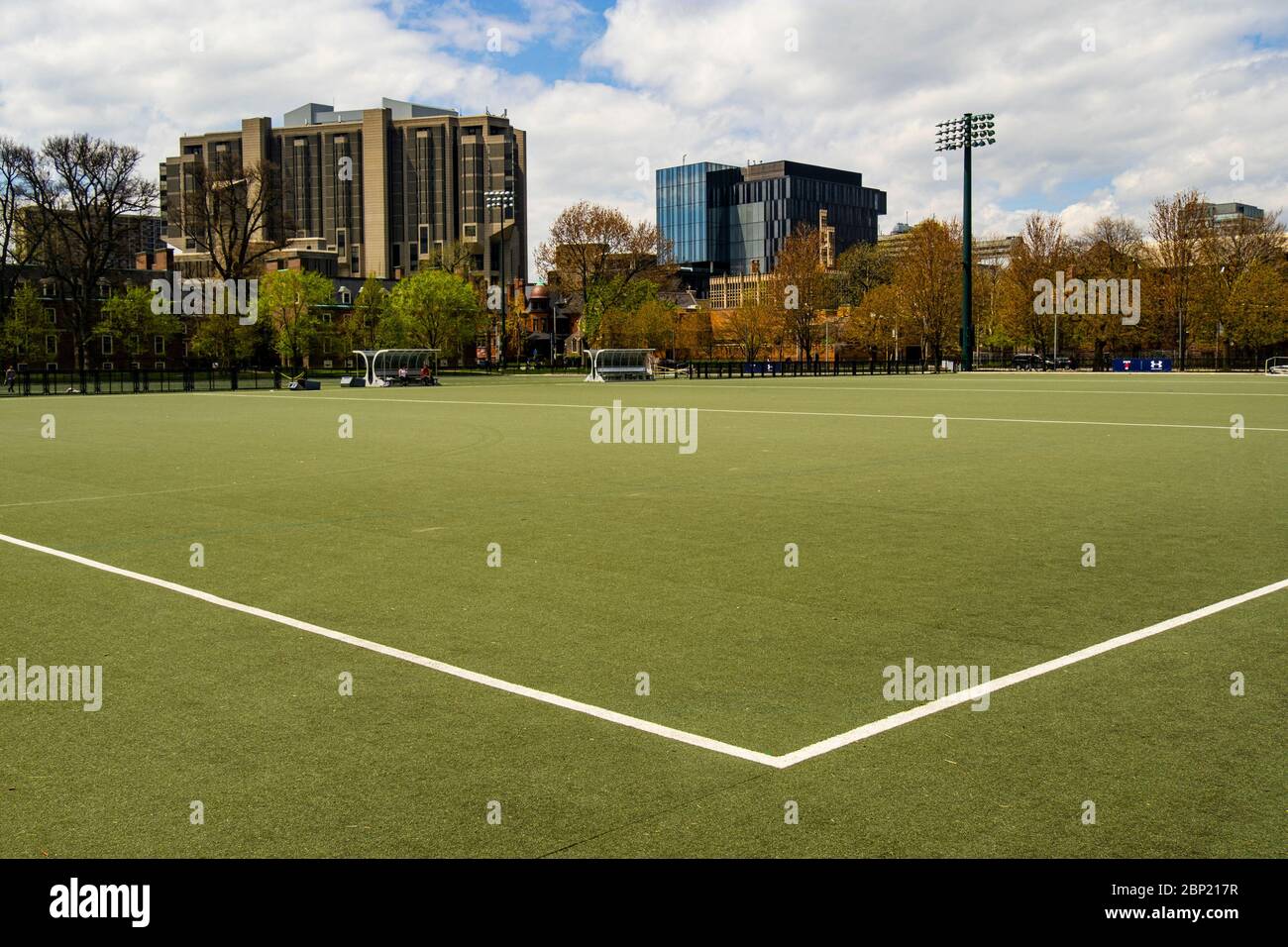 Empty soccer field during pandemic Stock Photo - Alamy