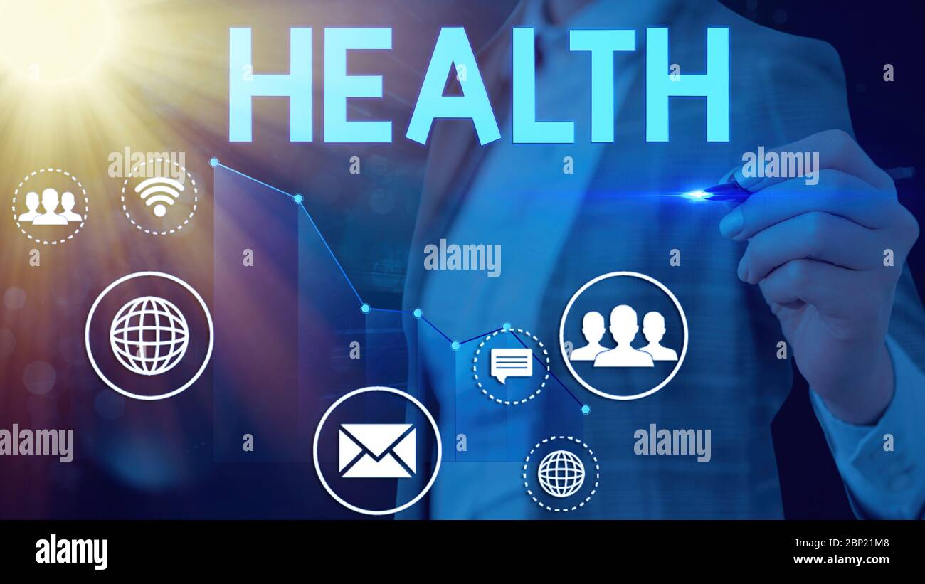 Word writing text Health. Business photo showcasing condition of the ...