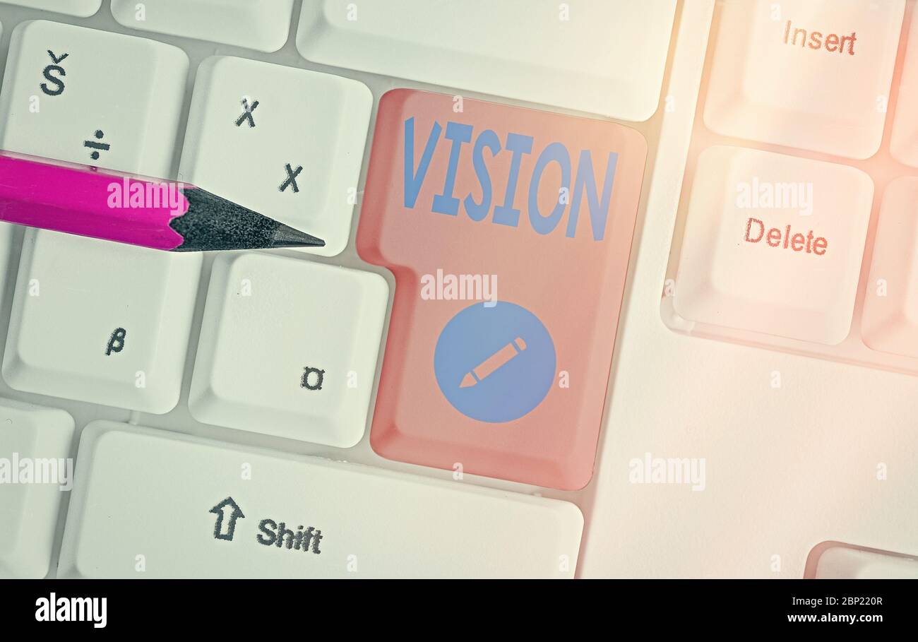 Handwriting text Vision. Conceptual photo ability to think about or ...