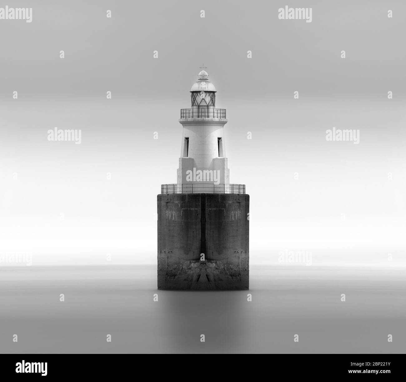 A half reflection of the Blyth Harbour Lighthouse Stock Photo - Alamy