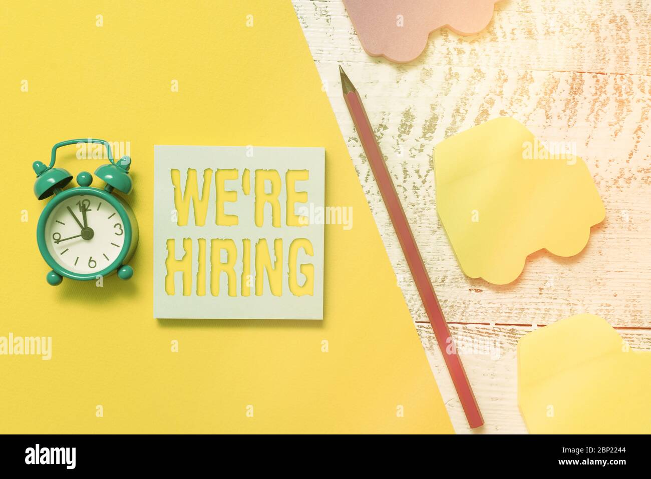 Text sign showing We Re Hiring. Business photo showcasing recently ...