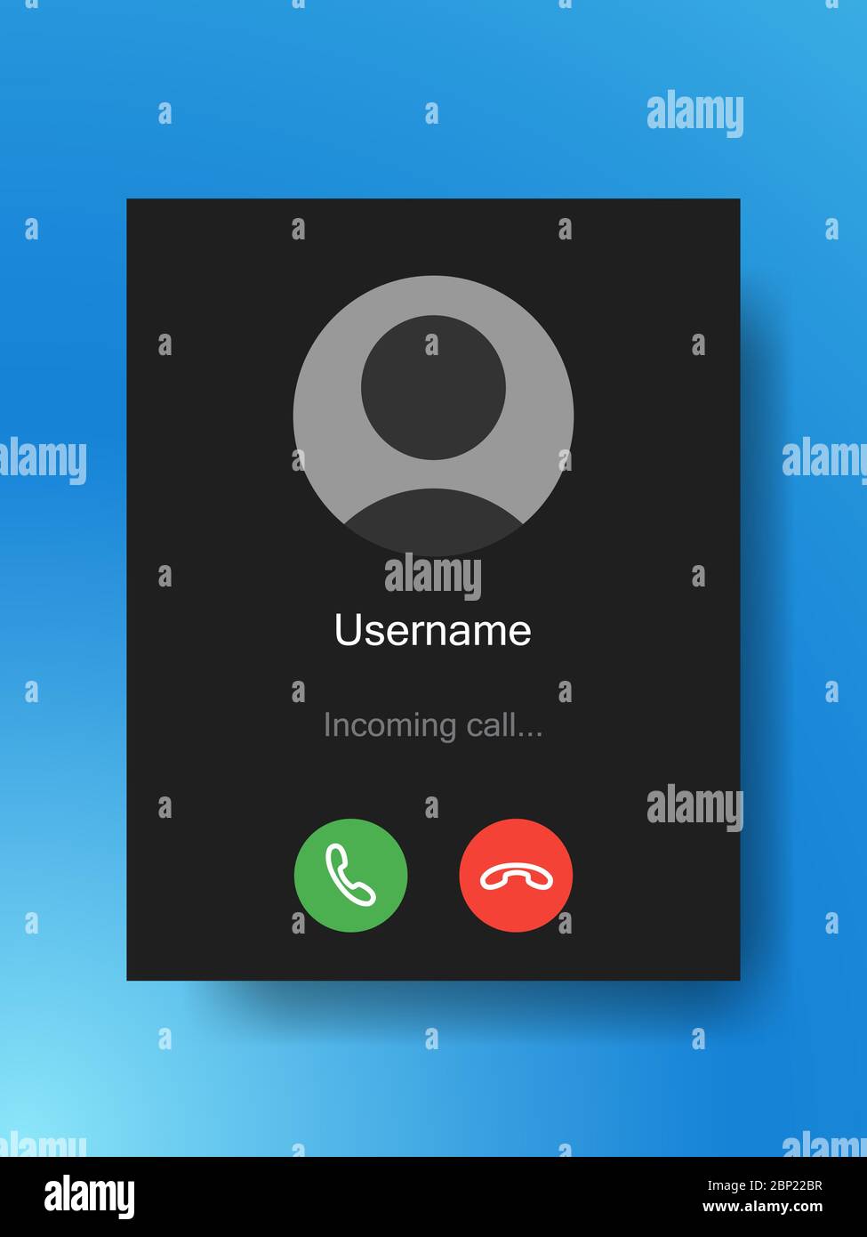 Illustration of a video call. Layout of the video call screen ...