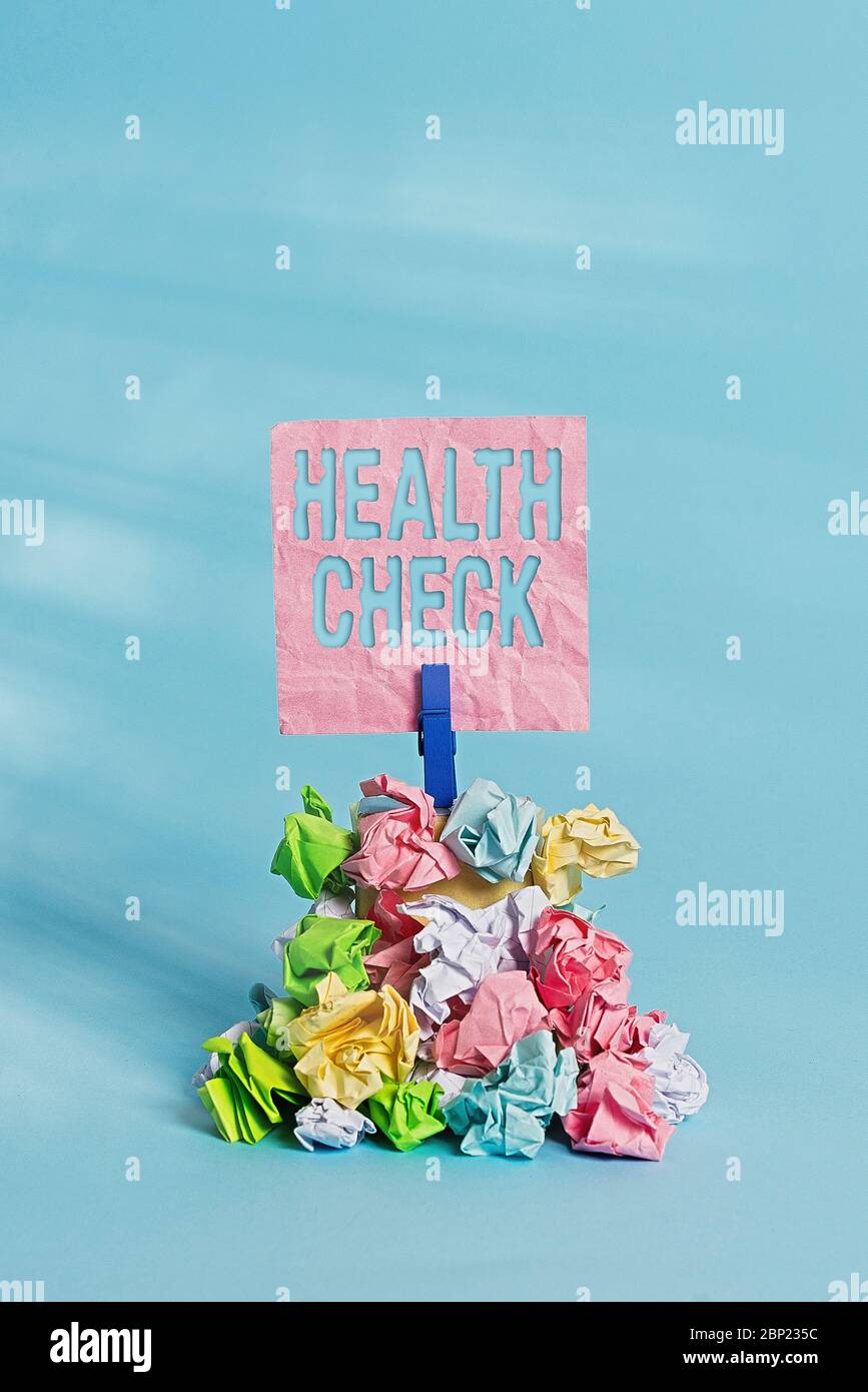 Conceptual hand writing showing Health Check. Concept meaning Medical ...