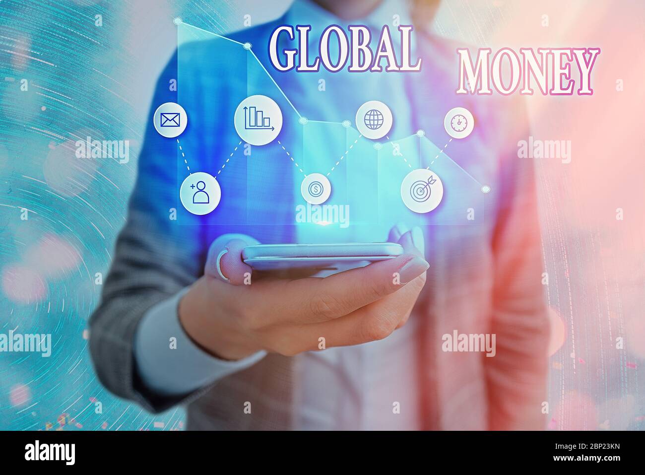 Text sign showing Global Money. Business photo showcasing International ...