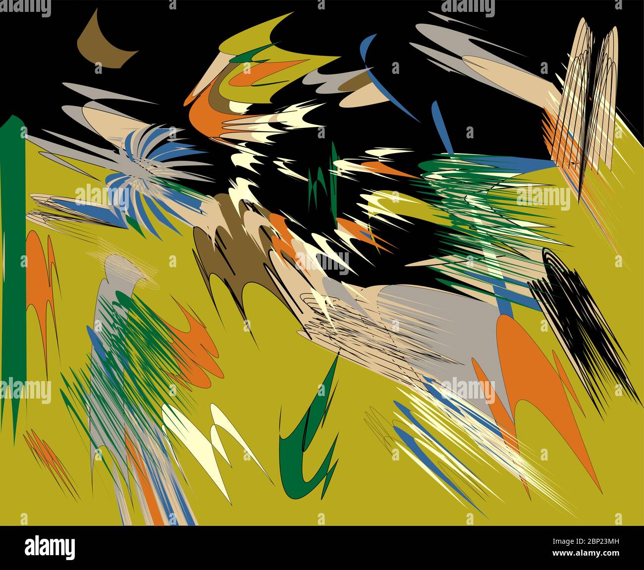 Abstract colorful background ,fancy shapes green , brown,orange Stock ...