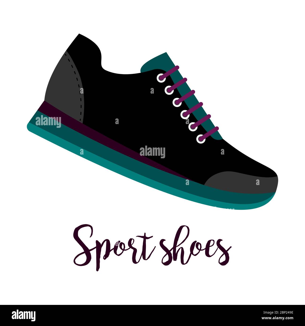 Black canvas trainer Stock Vector Images - Alamy