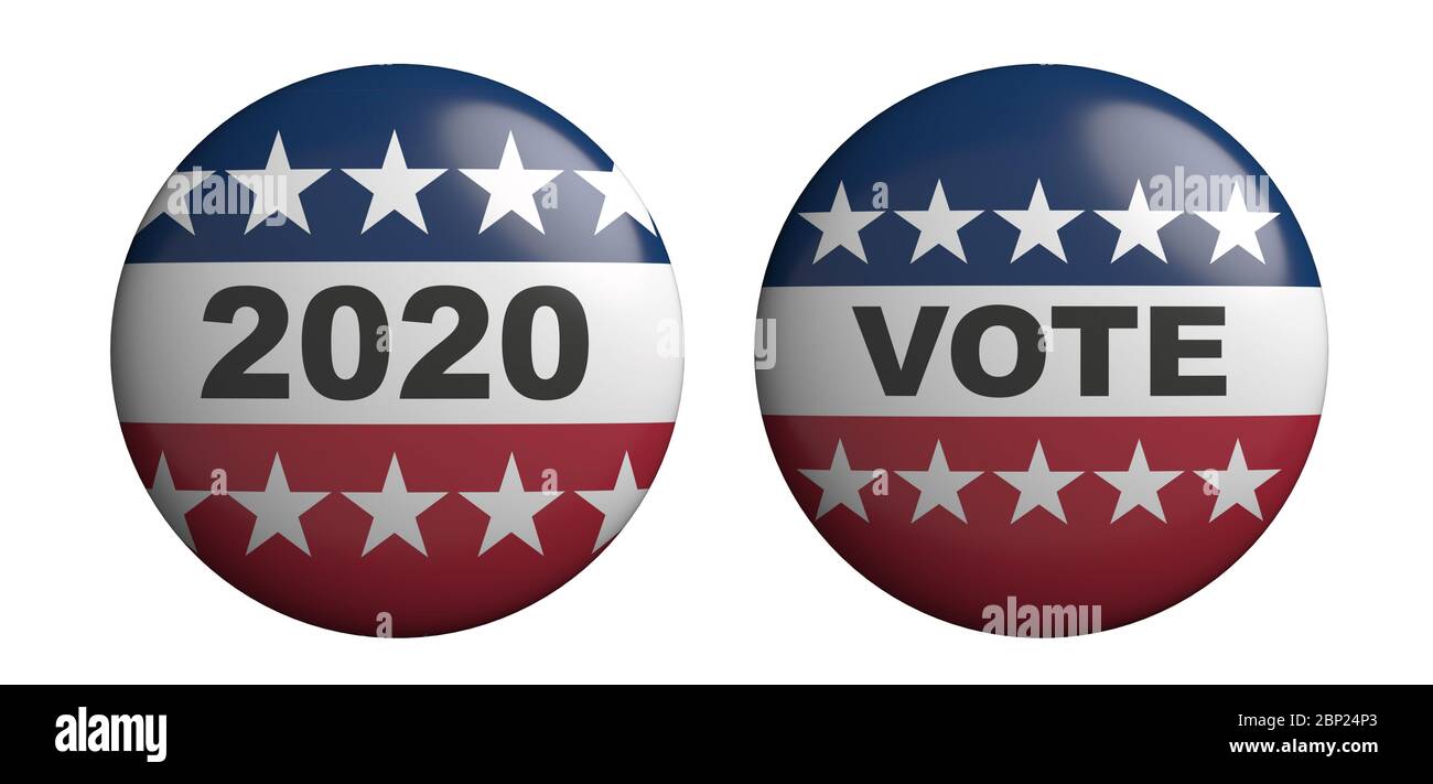 Vote on 2020 US America election day concept. VOTE and 2020 on round ...