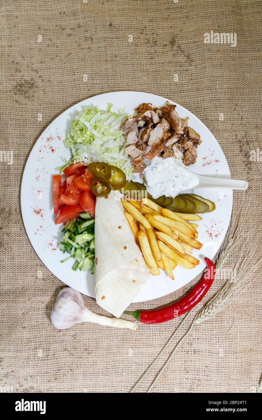 Mouth watering shawarma hi-res stock photography and images - Alamy