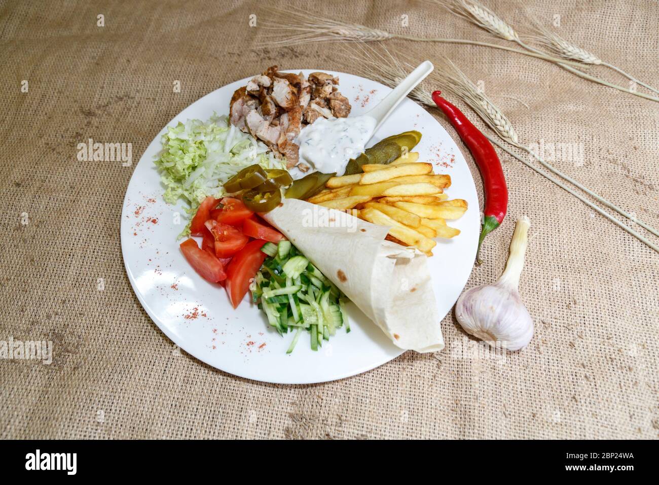 Mouth watering shawarma hi-res stock photography and images - Alamy