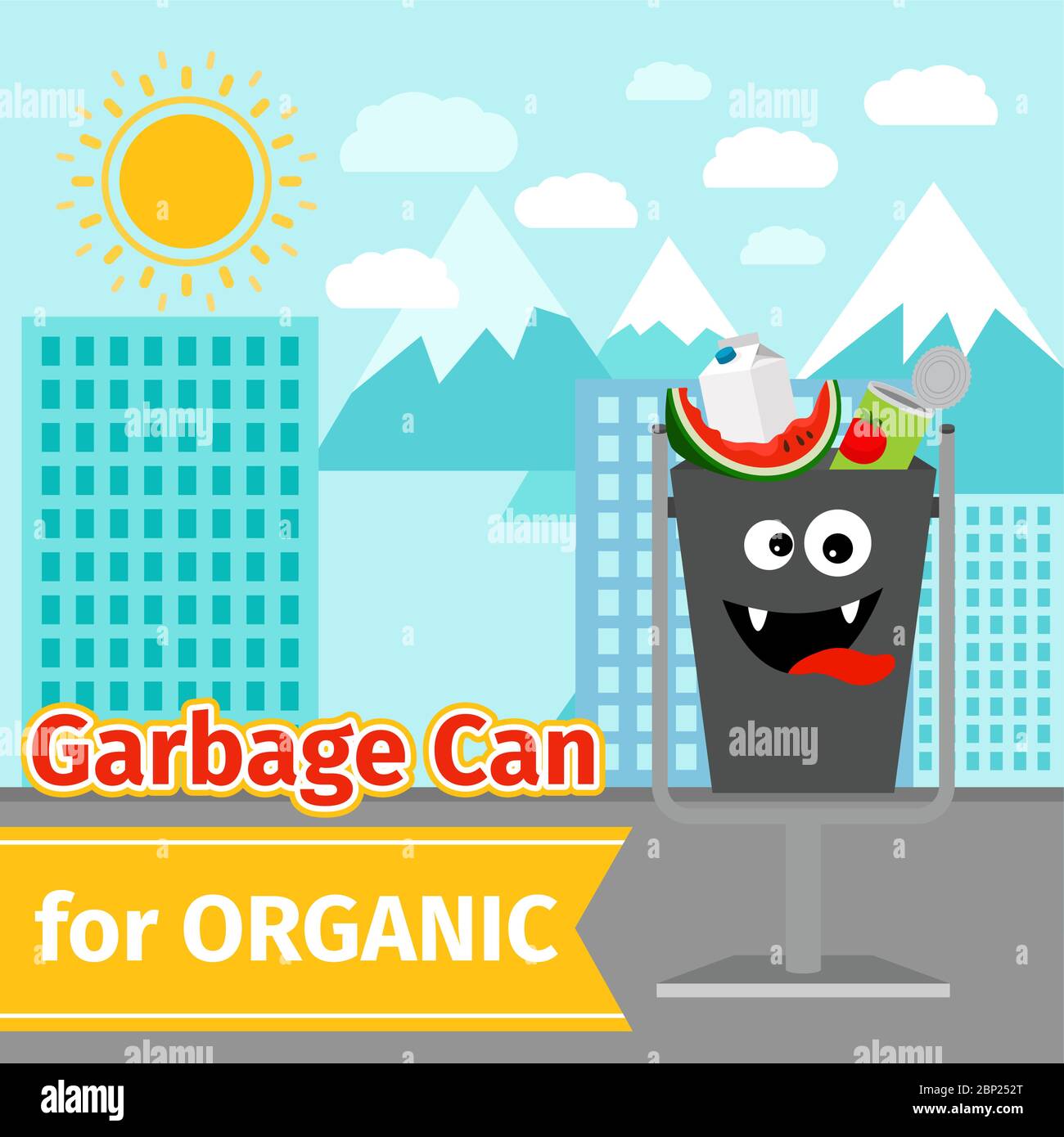 Organic and inorganic waste Stock Vector Images - Alamy