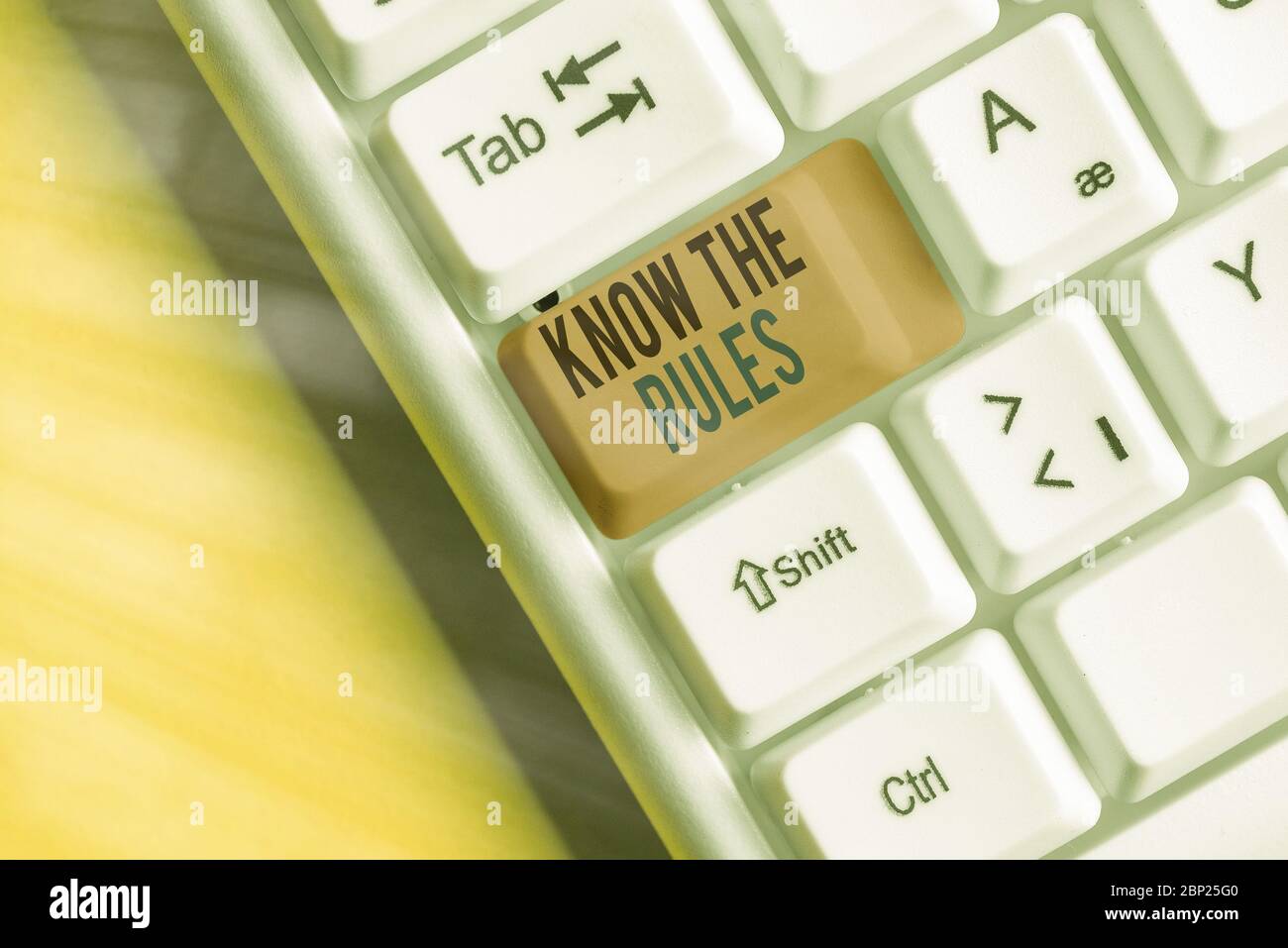 Handwriting text writing Know The Rules. Conceptual photo set explicit ...