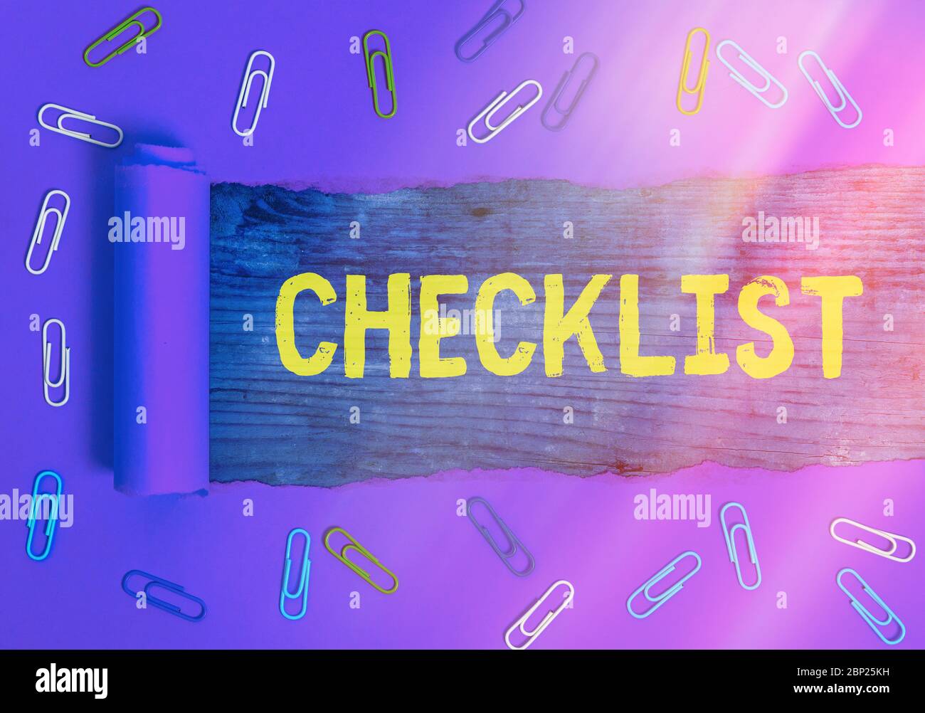 Text sign showing Checklist. Business photo text list items required ...