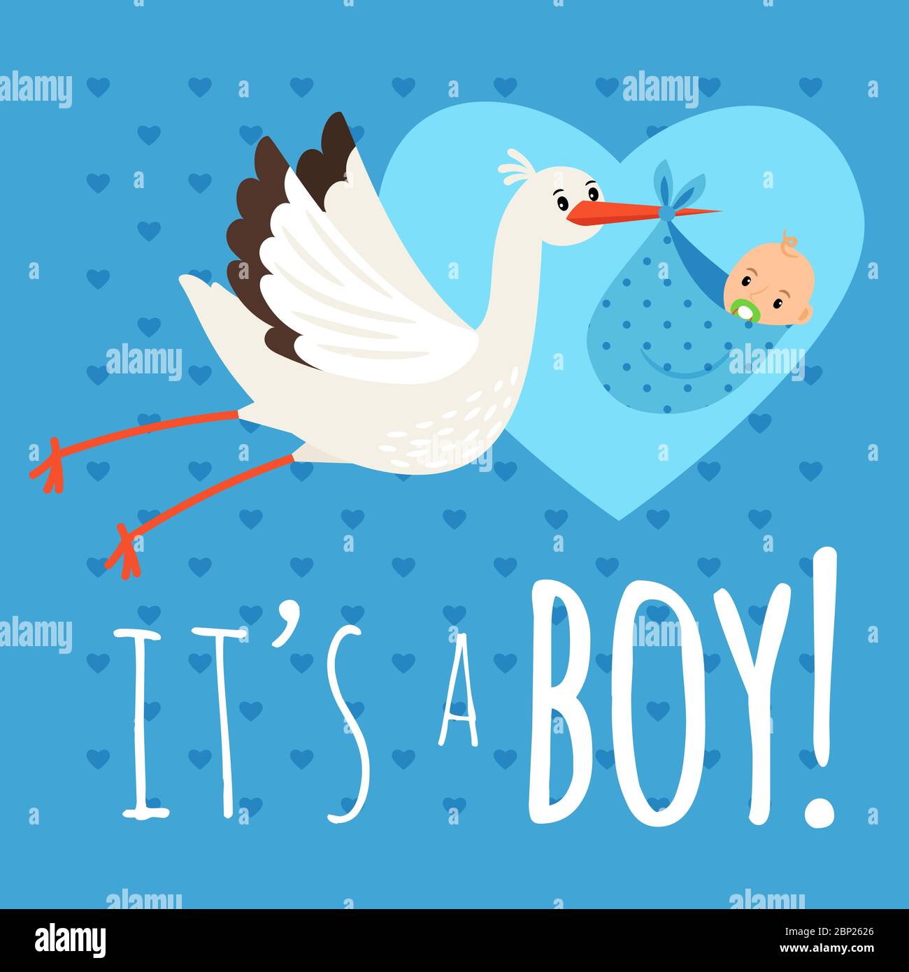 Stork With Baby Boy