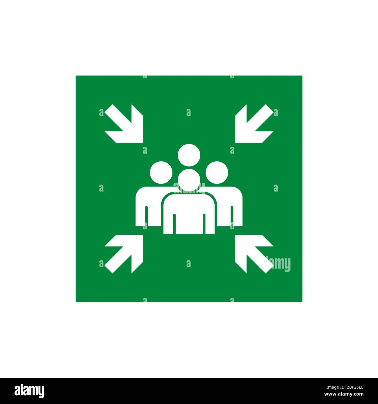 Fire Assembly Point Vector Signage Illustration Design. Vector EPS 10 ...