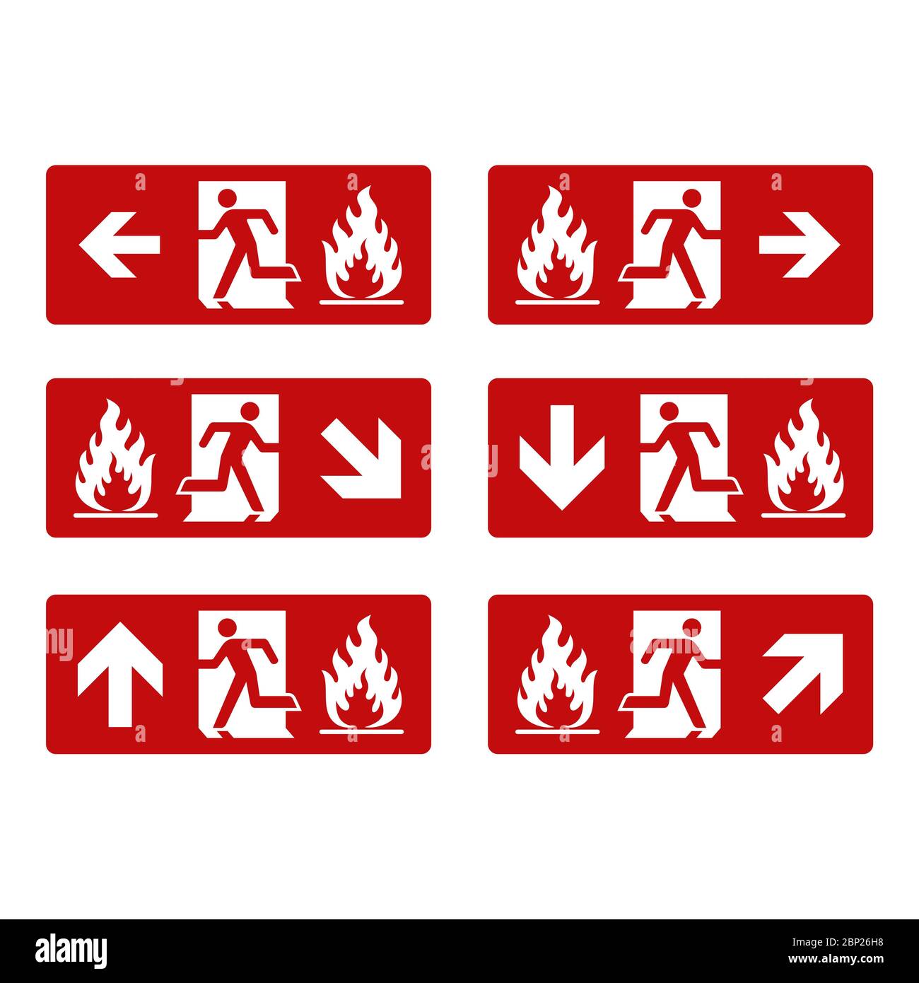 Fire Exit Vector Signage Illustration Design. Vector EPS 10 Stock Photo ...