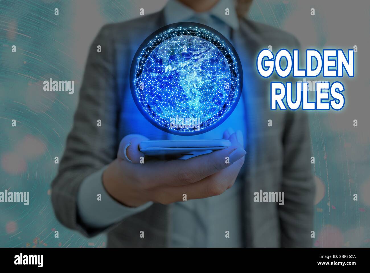 Text sign showing Golden Rules. Business photo showcasing Basic ...